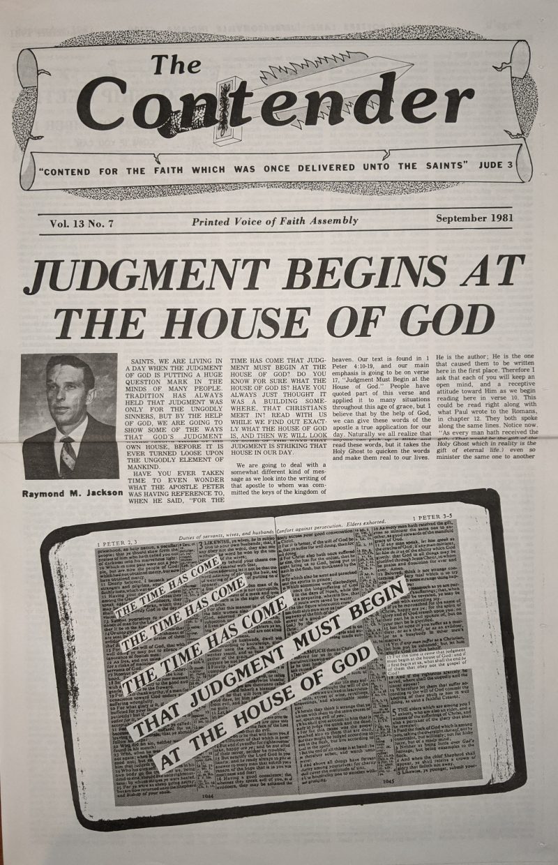 Judgement Begins at the House of God – Faith Assembly Church